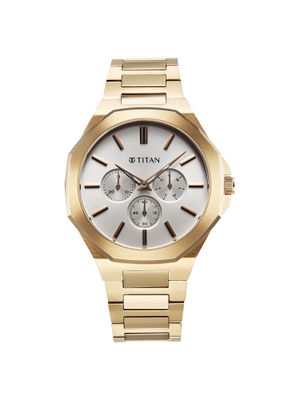 Buy Titan Men Silver Round Dial Analog Watch - 90198WM01 Online