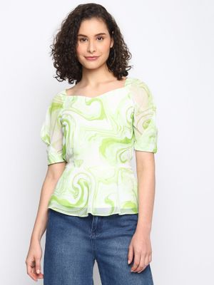 Buy Latin Quarters Women Multi Color Printed Half Sleeve Regular Top Online