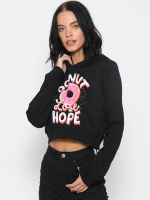 Forever 21 Sweatshirts : Buy Forever 21 Printed Cropped Hoodie Online ...