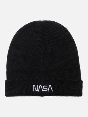 Buy Free Authority Nasa Printed Folded Beanie For Men Online
