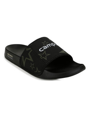 Campus Sliders : Buy Campus Gc-Sl-201 Black Sliders For Men Online ...