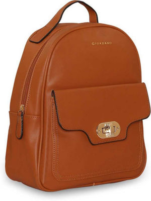 Buy Giordano Brown Polyurethane Backpack Online