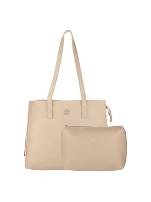 Buy Gio Collection Beige Plain Tote Bag Online