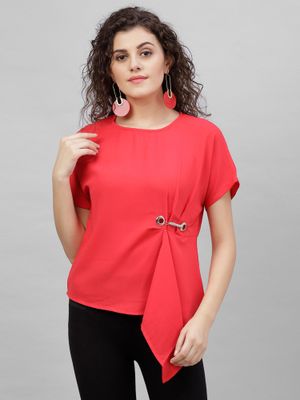 Buy Gipsy Red Solid Top Online