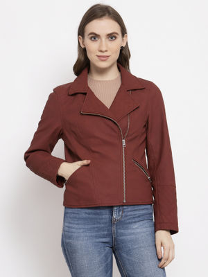 Buy Gipsy Red Solid Jacket Online