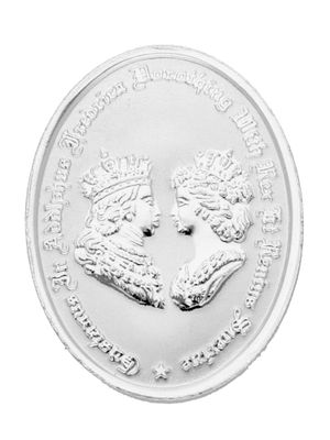 Buy Sri Jagdamba Pearls Raja Rani Silver Coin Online