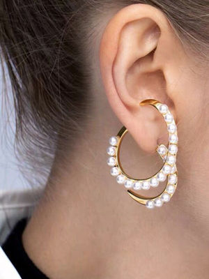 Joker & Witch Earrings : Buy Joker & Witch Cheers Pearl Gold Earrings ...