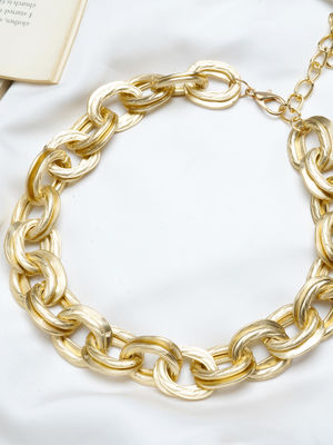 Buy Joker and Witch Mercy Chain Link Gold Necklace Online