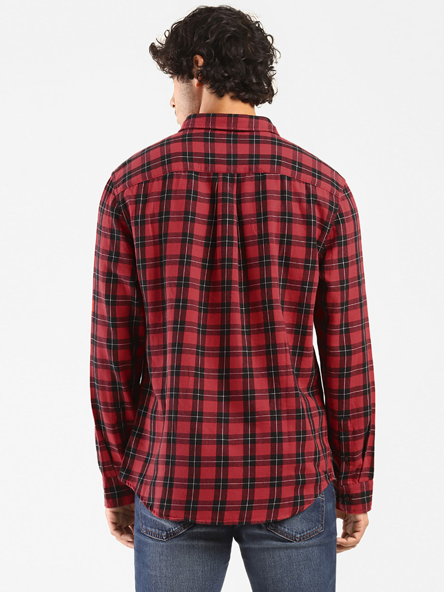 Buy Levi s Men Red Black Slim Fit Casual Shirt Online