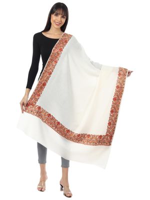 MUFFLY Accessories : Buy MUFFLY Fine Wool Nalki Border Embroidered ...