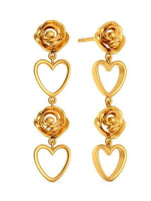 MELORRA Gold : Buy Melorra 18KT Rebel Rose Gold Earrings Online | Nykaa ...