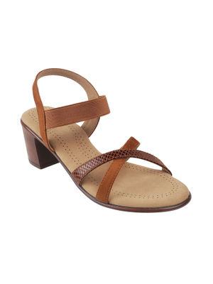 Buy Metro Brown Solid Sandals Online