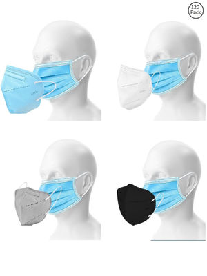 Buy OOMPH Double Mask Set Of 100 Disposable & 20 KN95 / N95 Multi-Color ...
