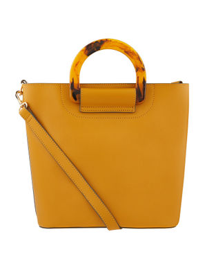 Buy Accessorize London Lucy Mustard Satchel Bag for Women Online