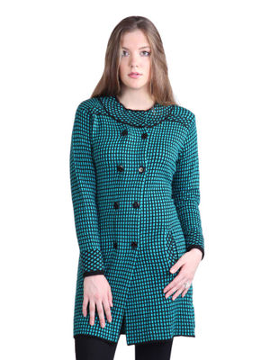 Buy Montrex Blue Checks High Neck Casual Jacket Online