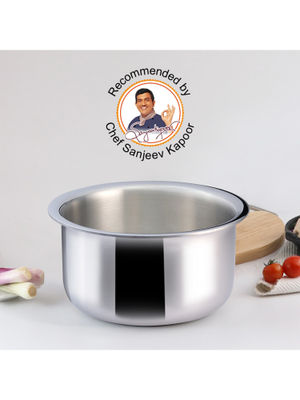 Buy Wonderchef Nigella 3-ply Stainless Steel Cooking Pot 14cm Online