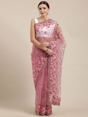 Net Saree Online - Buy Designer Netted Sarees At Best Prices| Nykaa Fashion