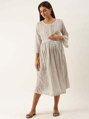 Buy Nejo Feeding/Nursing Maternity Dress - White Online