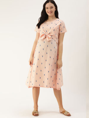 Buy Nejo Feeding/Nursing Maternity Dress - Pink Online