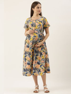 Nejo Maternity Wear Nejo Feeding/Nursing Maternity Dress - Multi-Color ...