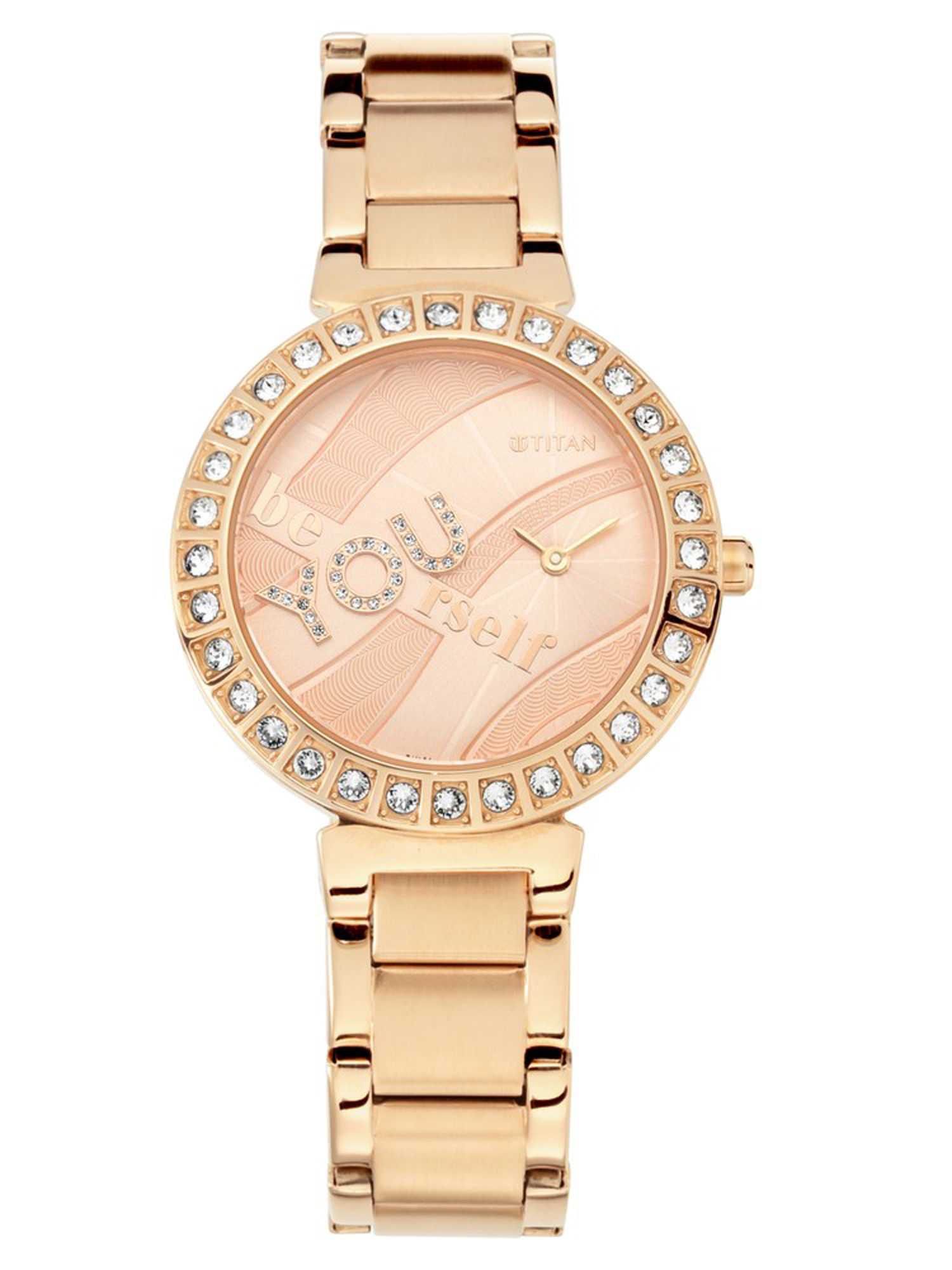 Buy Titan Rose Gold Be Yourself Analog Watch NM95110WM01 Online