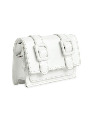 Buy NUFA Mini Messenger White Sling Bag Online