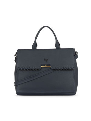 Buy Baggit Mirabel Blue Large Satchel Handbag Online