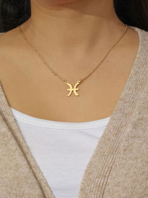 Buy Pipa Bella by Nykaa Fashion 18K Gold-Plated Pisces Zodiac Sign ...