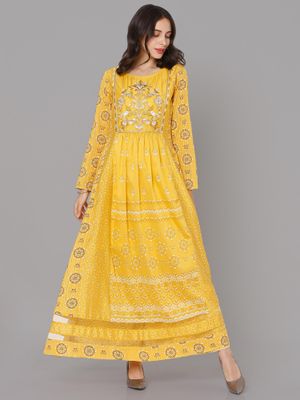 Ojas Designs Salwar Suits and Sets : Buy Ojas Designs Yellow Chandheri ...