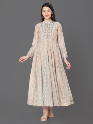 Ojas Designs maxi_dresses_women_indianwear : Buy Ojas Designs Beige ...