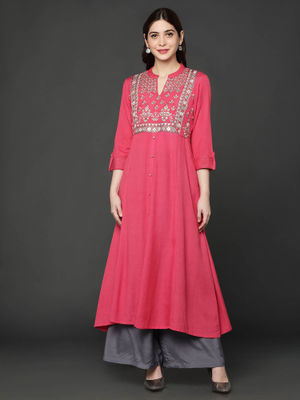 Ojas Designs Ethnic Dresses : Buy Ojas Designs Coral Rayon Flex ...