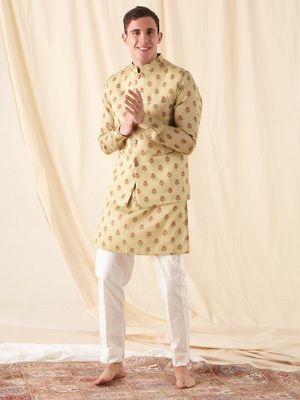 Project Bandi Nehru Jackets : Buy Project Bandi The Mellow Green Flora ...