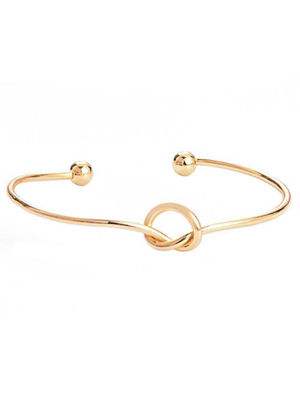 Buy PeoraYellow Gold Plated Openable Kada Knot Bracelet Fancy-PX9B51 Online