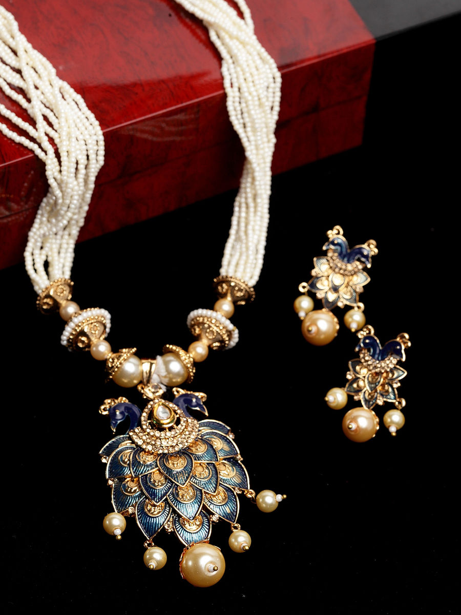 Shop For Best Navy Blue Jewellery Sets From Widest Range Online