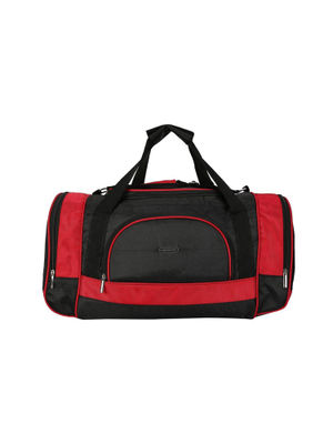 Buy Peter England Colorblock Red And Black Duffel Bag Online