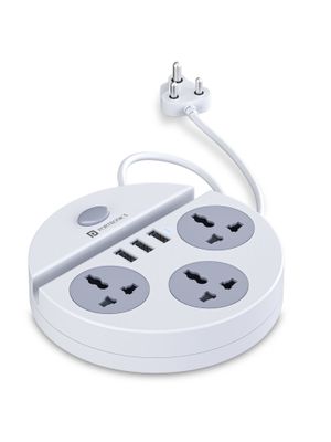 Buy Portronics Power Plate 5 Surge Protector 3AC + 3USB Ports 1500W ...