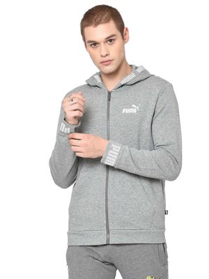 Buy Puma Medium Grey Amplified Hooded Jacket Online