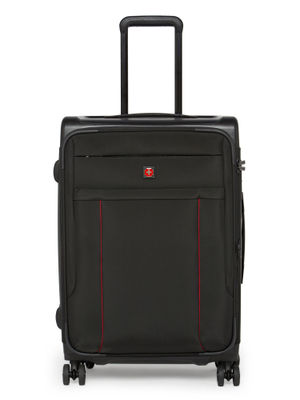Buy Swiss Brand PERTH Black Color ABS Material Soft 24" Medium Trolley ...