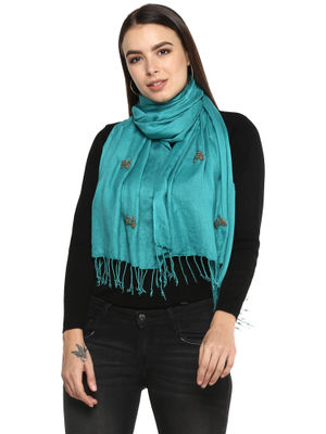 Buy Rhe-Ana Scotty Turquoise Diamond Weave Stole online