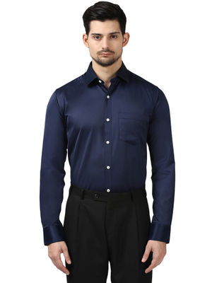 Raymond Formal Shirts : Buy Raymond Navy Blue Shirt Online | Nykaa Fashion