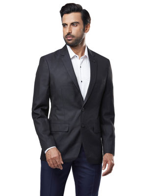 Raymond Blazers And Coats : Buy Raymond Navy Blue Solid Blazer Online ...