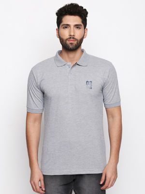 Fitz Polo T-Shirts : Buy Fitz Grey Cotton Blend Polo T-Shirt For Men ...