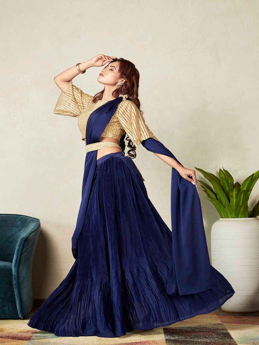 Buy Pre Draped Sarees Online with Classy and Easy to Wear Designs