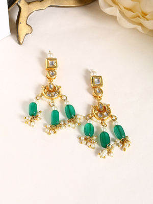 Shoshaa Earrings : Buy Shoshaa Green Brass Earrings Online | Nykaa Fashion