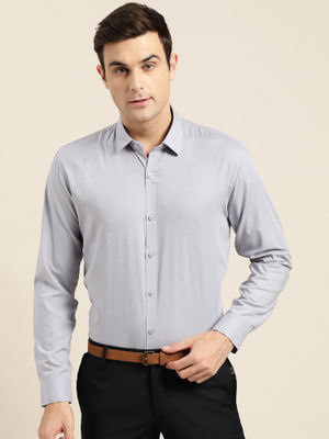 Buy SOJANYA Cotton Grey Classic Formal Shirt Online