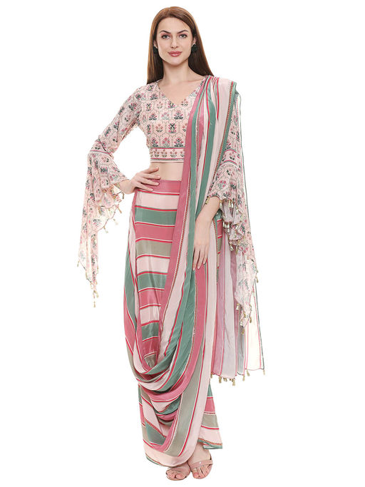 Buy Pre Draped Sarees Online with Classy and Easy to Wear Designs
