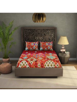 SPACES Bed Sheets : Buy SPACES RANGANA NALGONA 100% COTTON Large ...