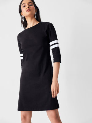 The Label Life Dresses : Buy The Label Life Black Stripe Dress (S ...