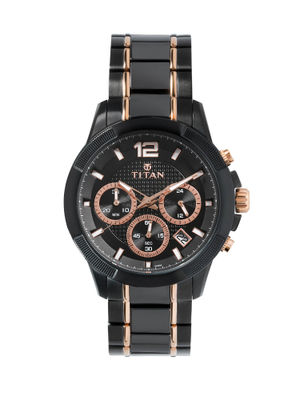 Buy Titan Black Dial Analog Watch -NM90090KD02 Online