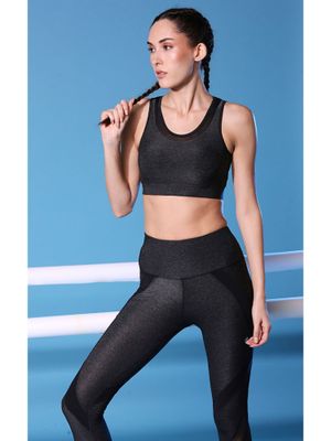 Buy Tuna London X Sonam Luthria MÃ©lange Netted Sports Bra Grey Online